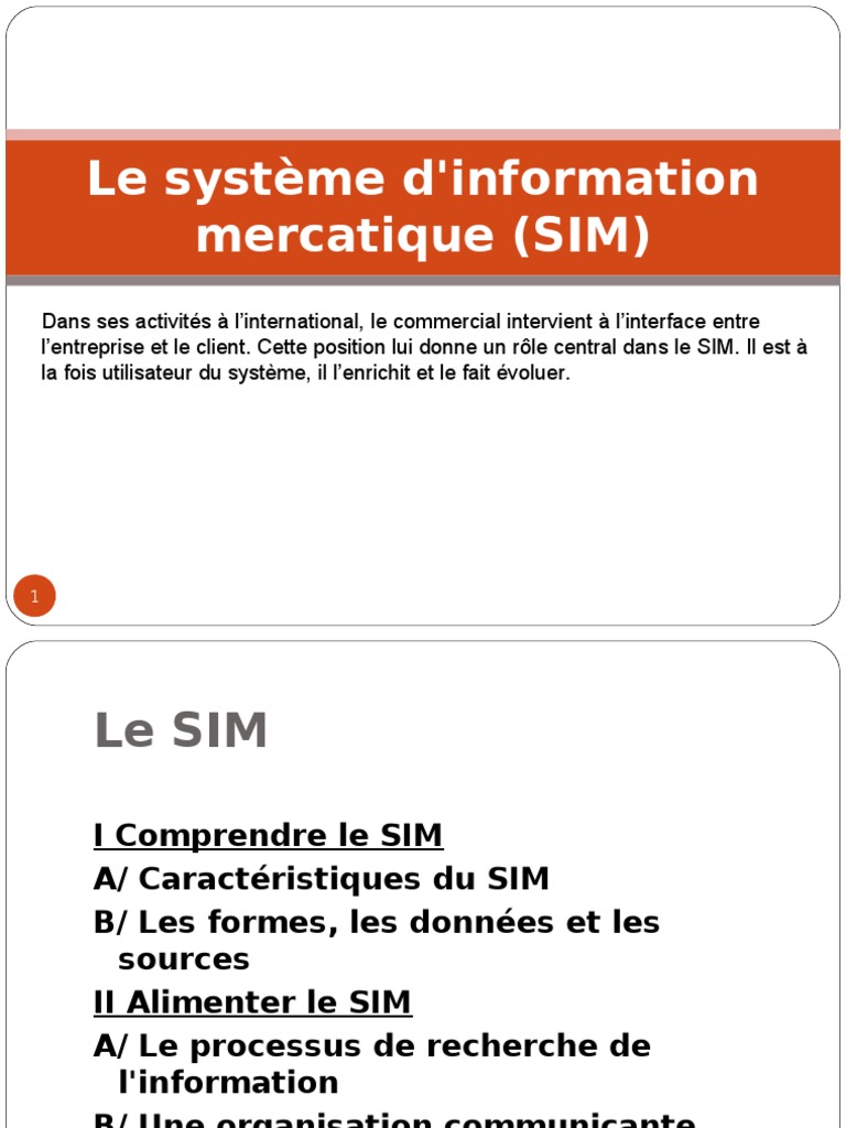 Comprendre le Système d'Information Mercatique | PDF | Système d ...