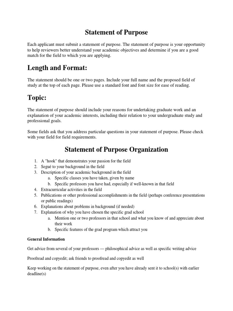 Writing The Statement of Purpose | PDF | Graduate School | Epistemology