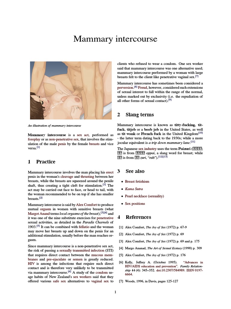 Mammary Intercourse | PDF | Fertility | Interpersonal Relationships