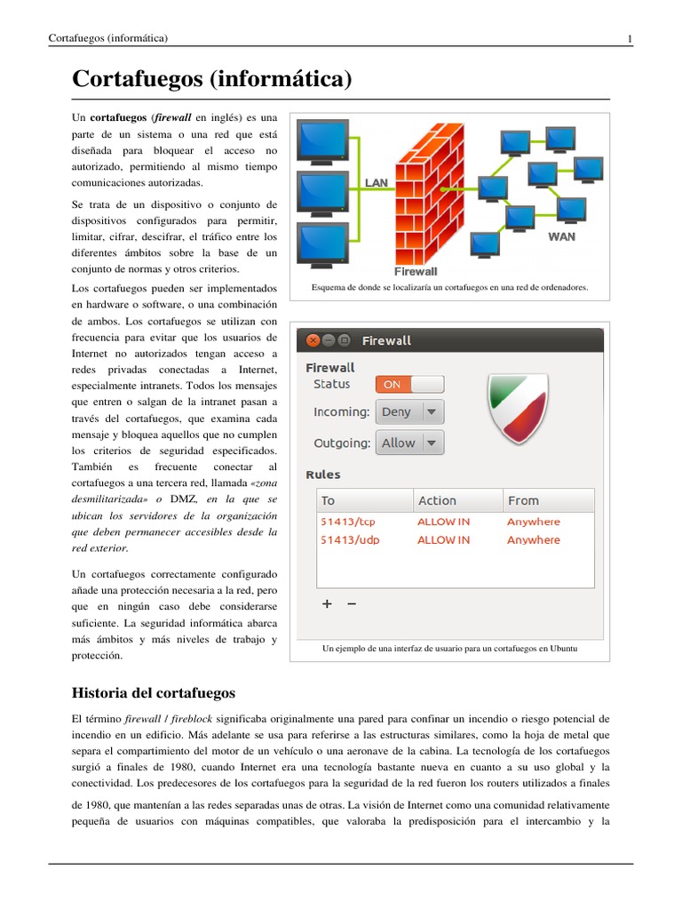 Cortafuegos o Firewall | PDF | Cortafuegos (informática) | Arquitectura ...
