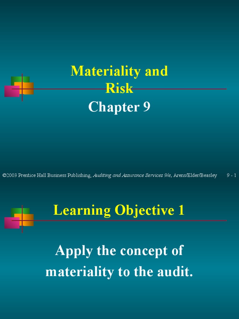 Arens09. Materiality and Risk | PDF | Audit | Risk