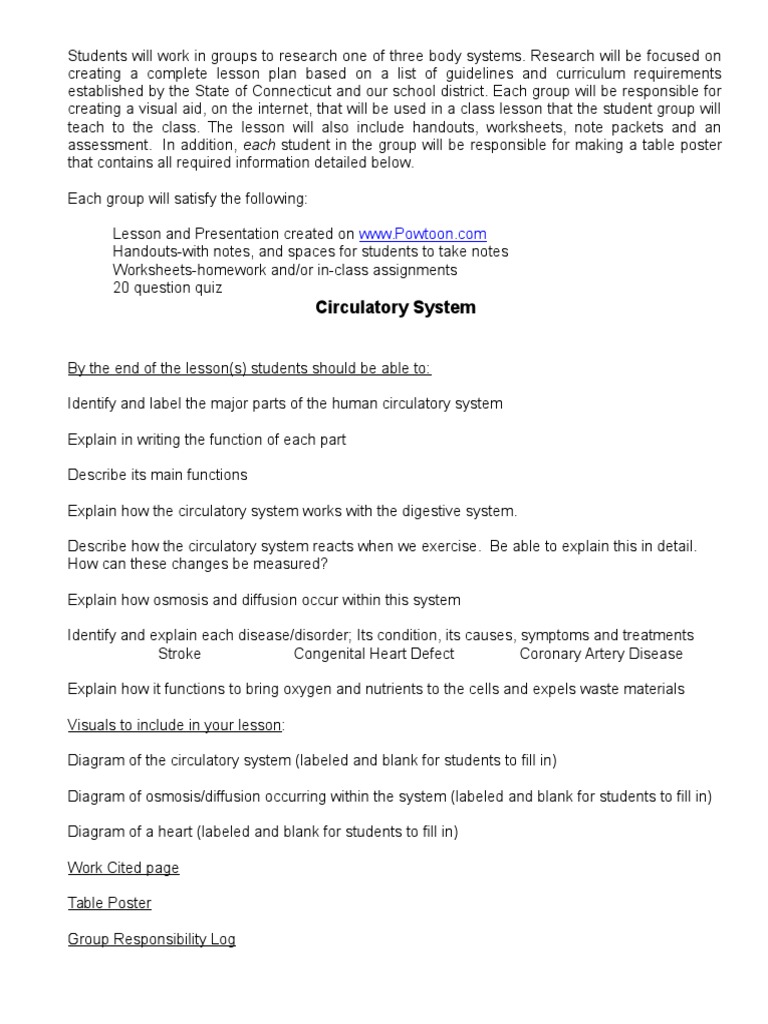 Circulatory System Project | Download Free PDF | Circulatory System | Heart