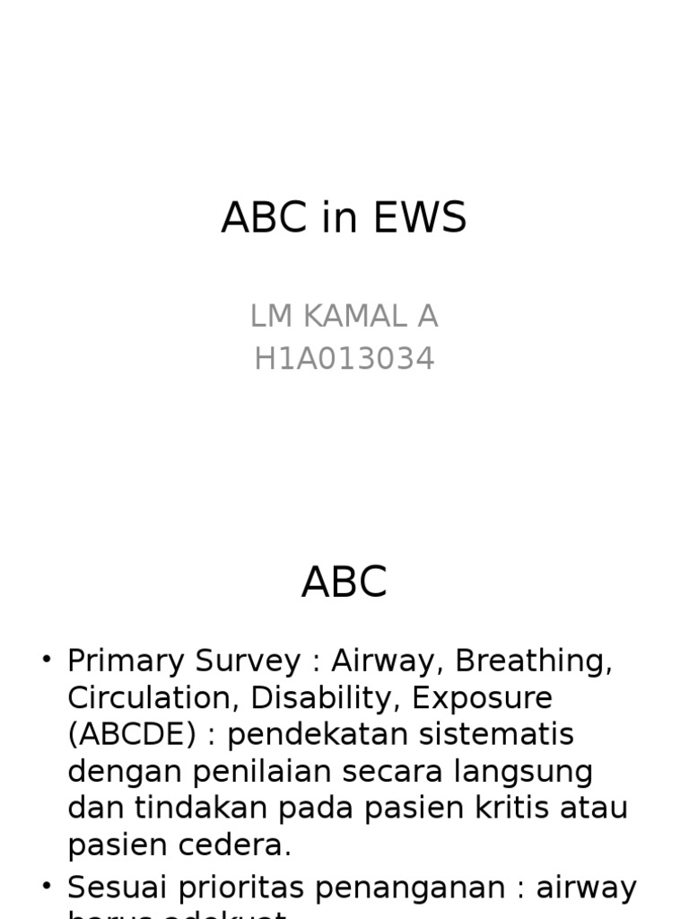 ABC in EWS | PDF