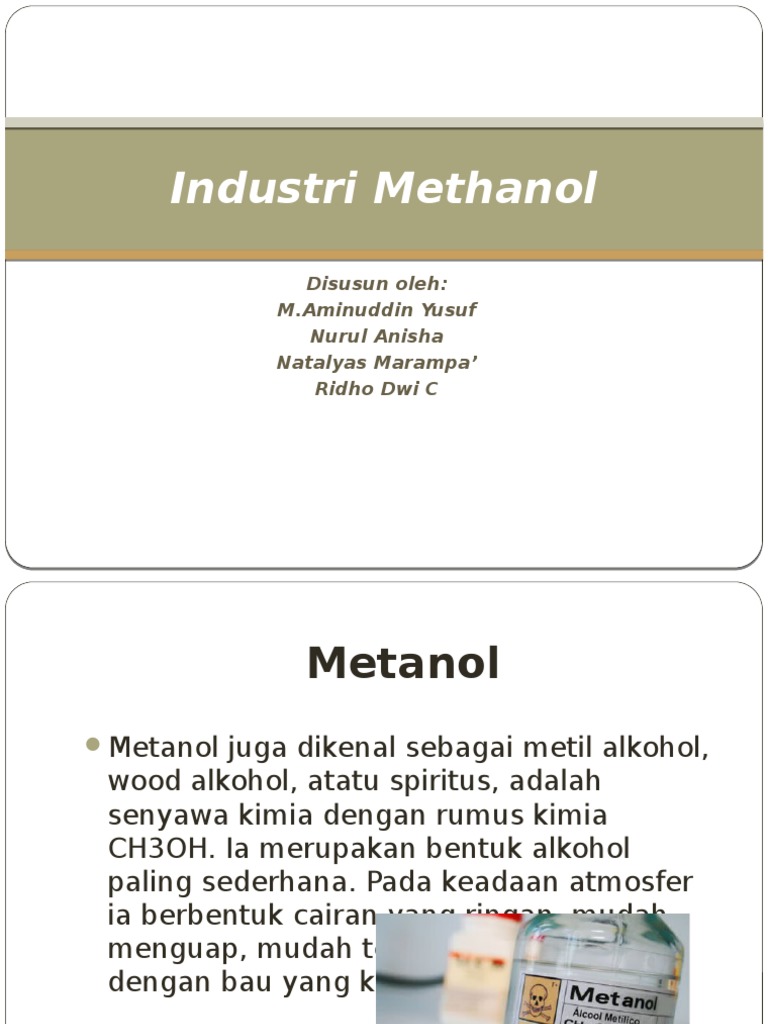 Proses dan Kegunaan Metanol dalam Industri | PDF