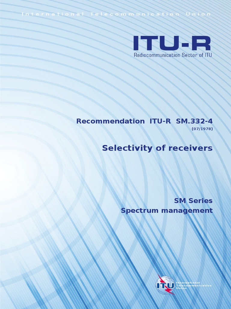 ITU Recommendation on Receiver Selectivity Measurement | PDF ...
