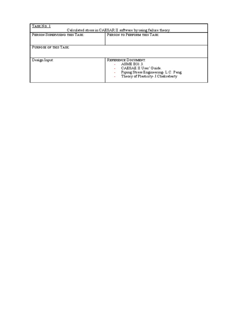 Calculated Stress in CAESAR II Software by Using Failure Theory | PDF ...