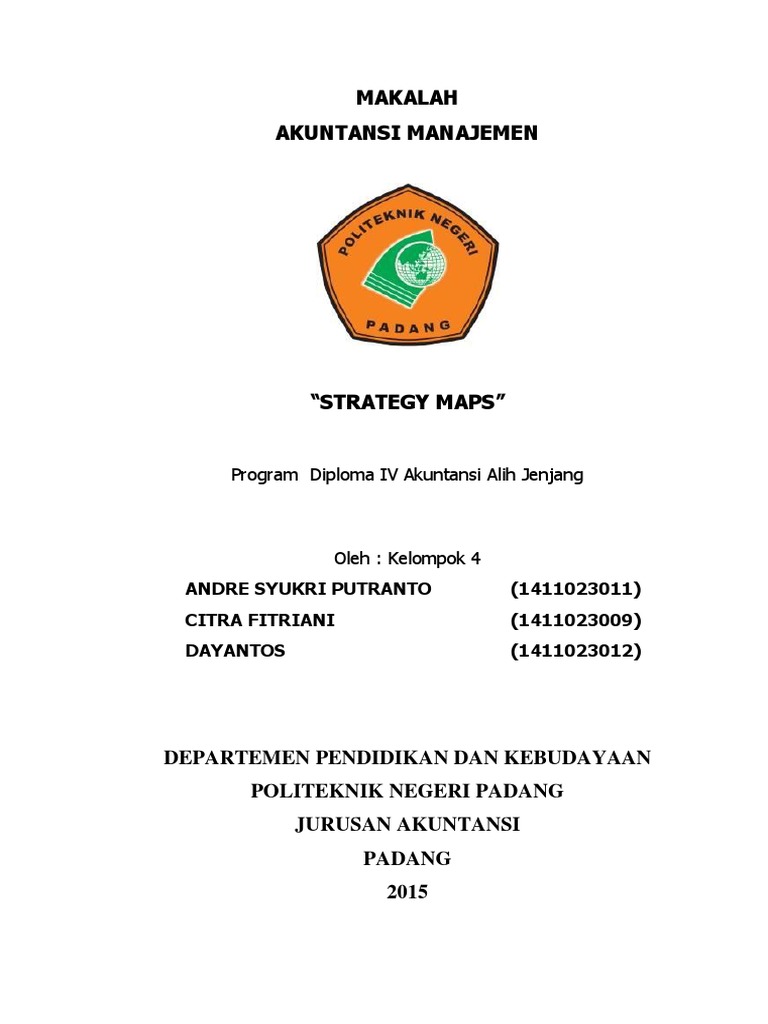 Makalah Strategy Maps | PDF