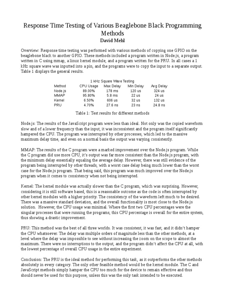 Methodresults | PDF | Central Processing Unit | Kernel (Operating System)