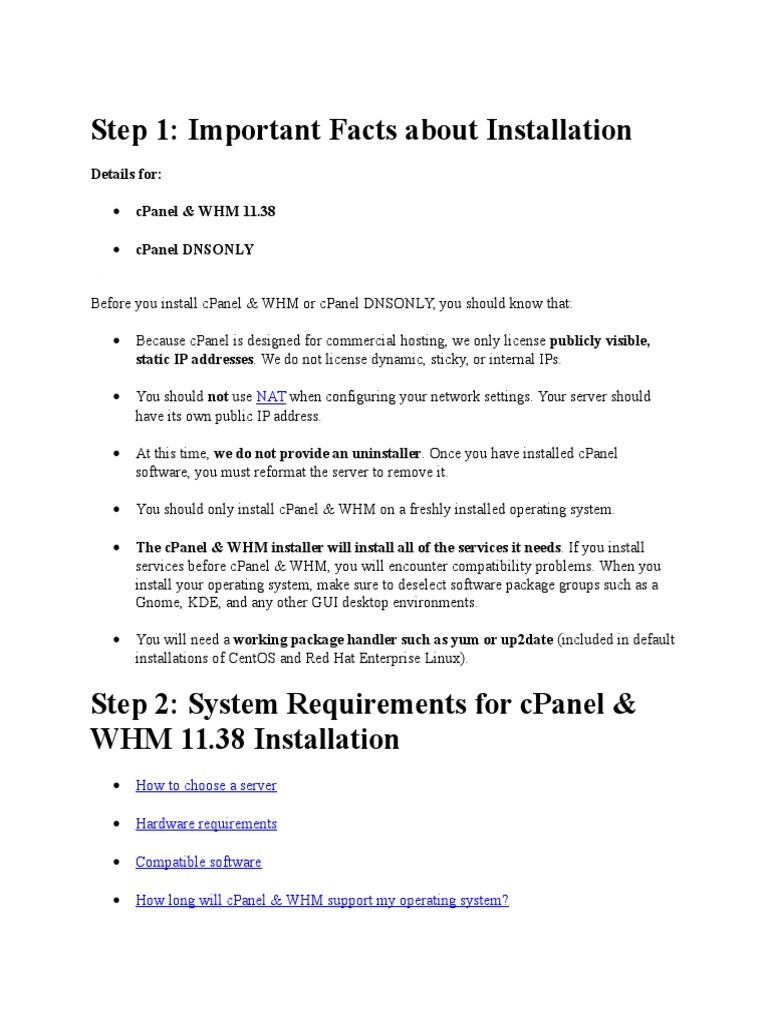 Cpanel & WHM | PDF | Operating System | Secure Shell