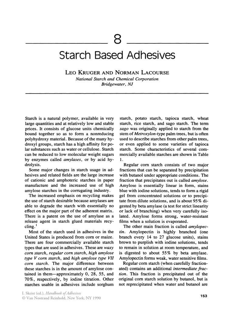 (Doi 10.1007/978!1!4613-0671-9 - 8) Skeist, Irving - Handbook of Adhesives Starch Based ...
