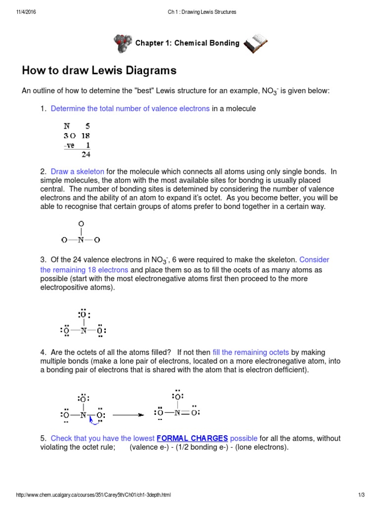 Drawing Lewis Structures | PDF | Chemical Bond | Physical Chemistry