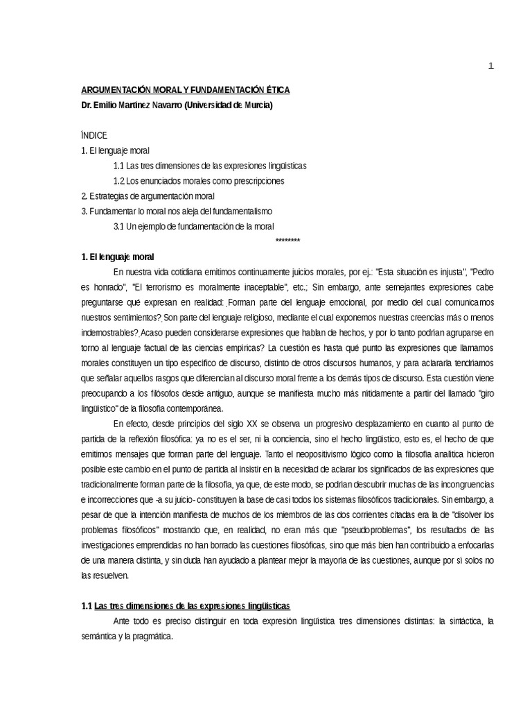 Argumentacion Moral | PDF | Moralidad | Immanuel Kant