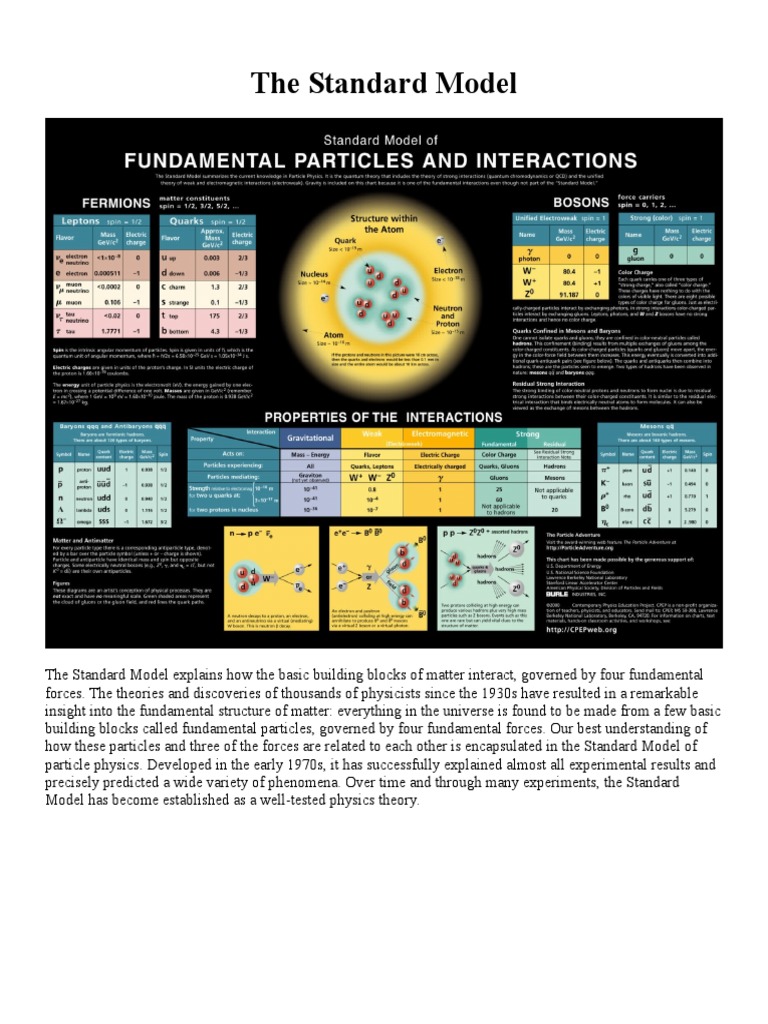 The Standard Model | PDF | Elementary Particle | Standard Model