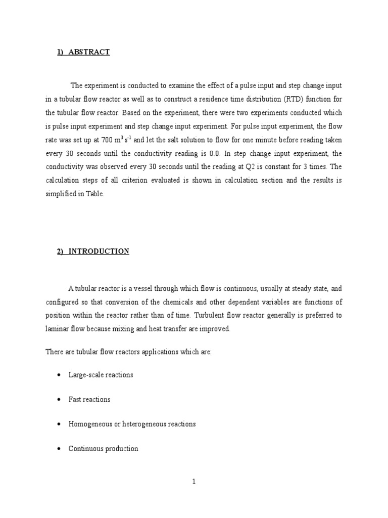 TFR | PDF | Chemical Reactor | Chemical Engineering