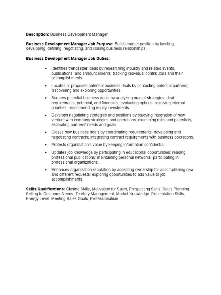BDM | PDF | Business Development | Sales