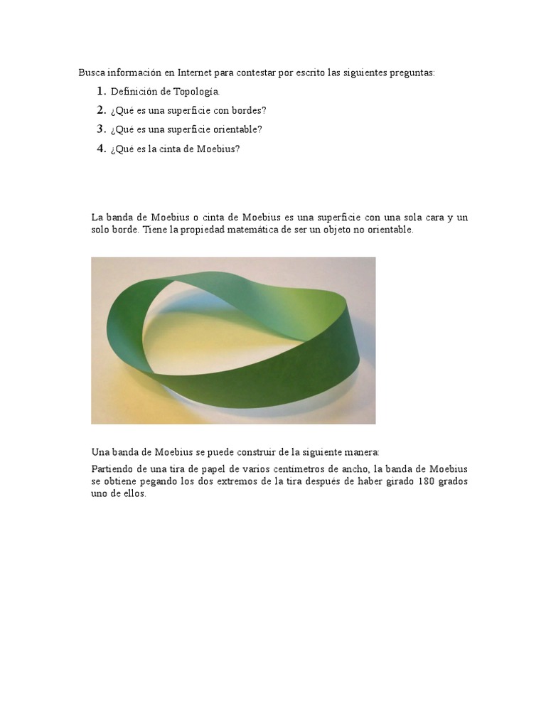 La Cinta de Moebius | PDF | Métodos y materiales de enseñanza | Hogar ...