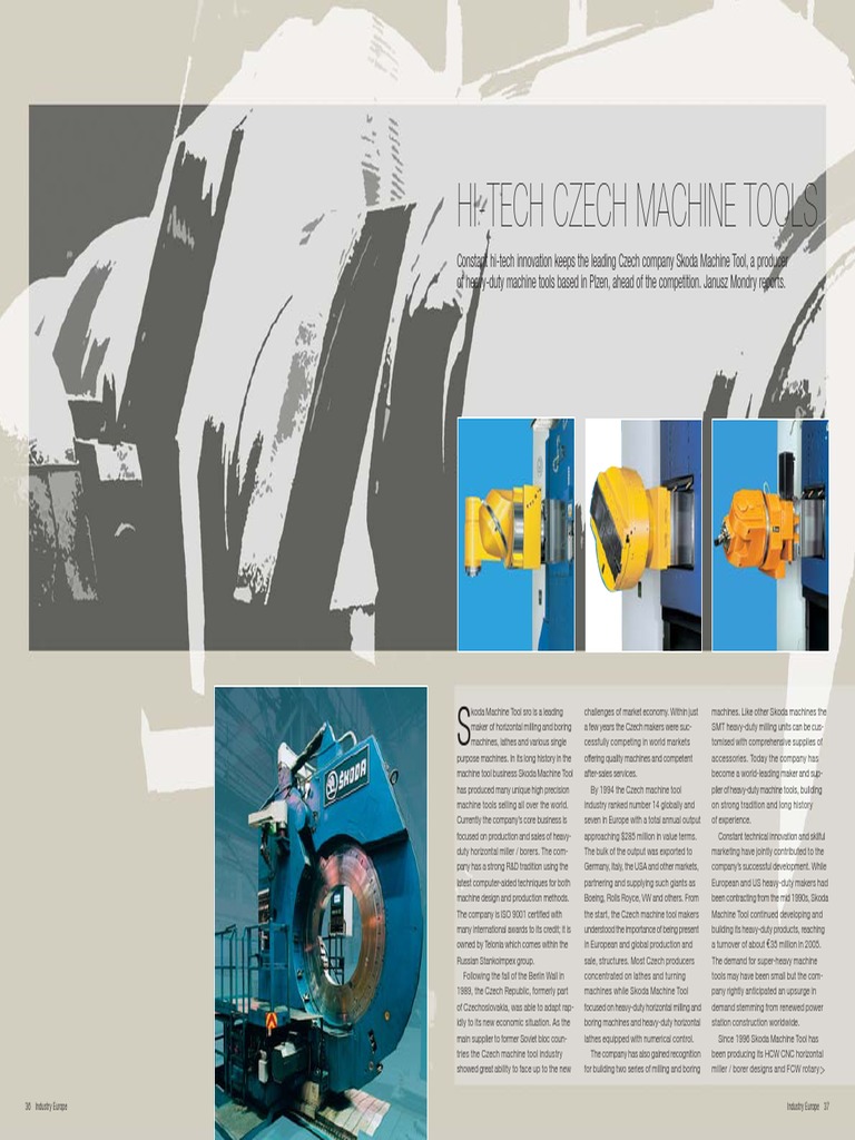 Leading Czech Machine Tool Maker Skoda | PDF | Numerical Control ...
