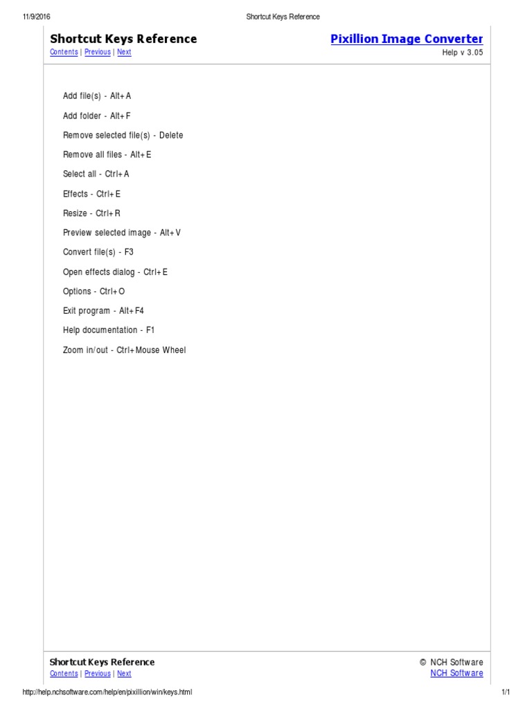 Shortcut Keys Reference | PDF | Computers
