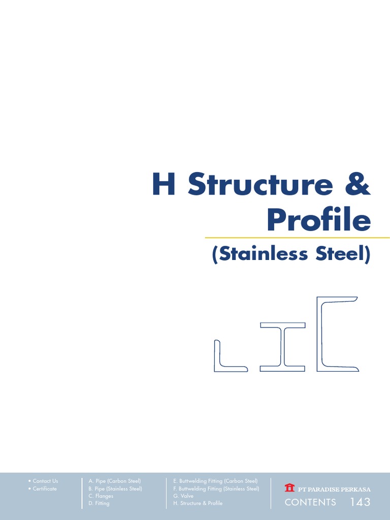 H Structure & Profile: (Stainless Steel) | Download Free PDF | Pipe ...