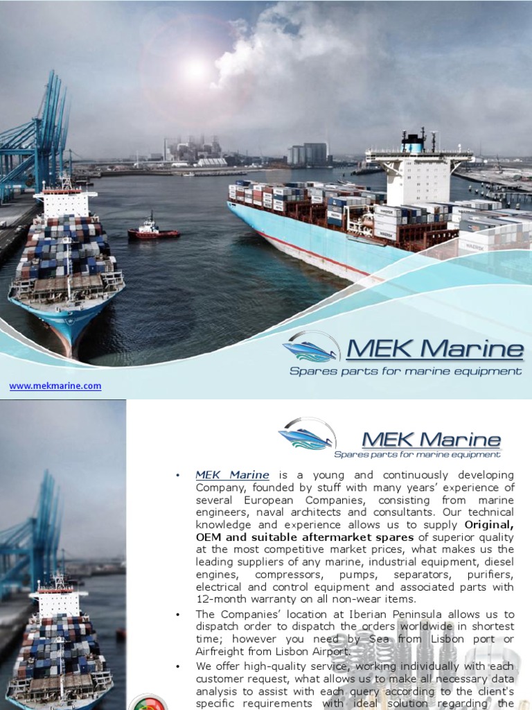 MEK Marine MWM Engine Spare Parts | PDF | Piston | Pump