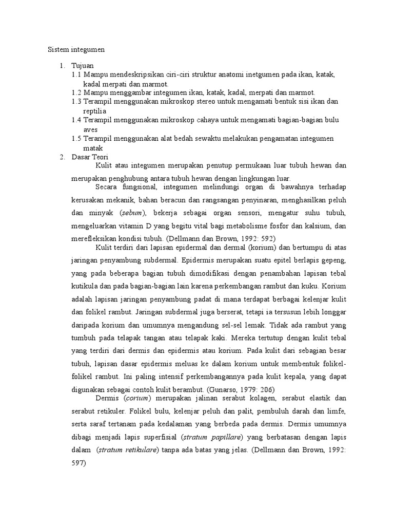 Sistem Integumen Kadal dan Hewan Lain | PDF | Sains & Matematika