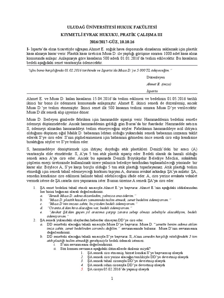 Kıymetli Evrak Pratik 2016.3 | PDF