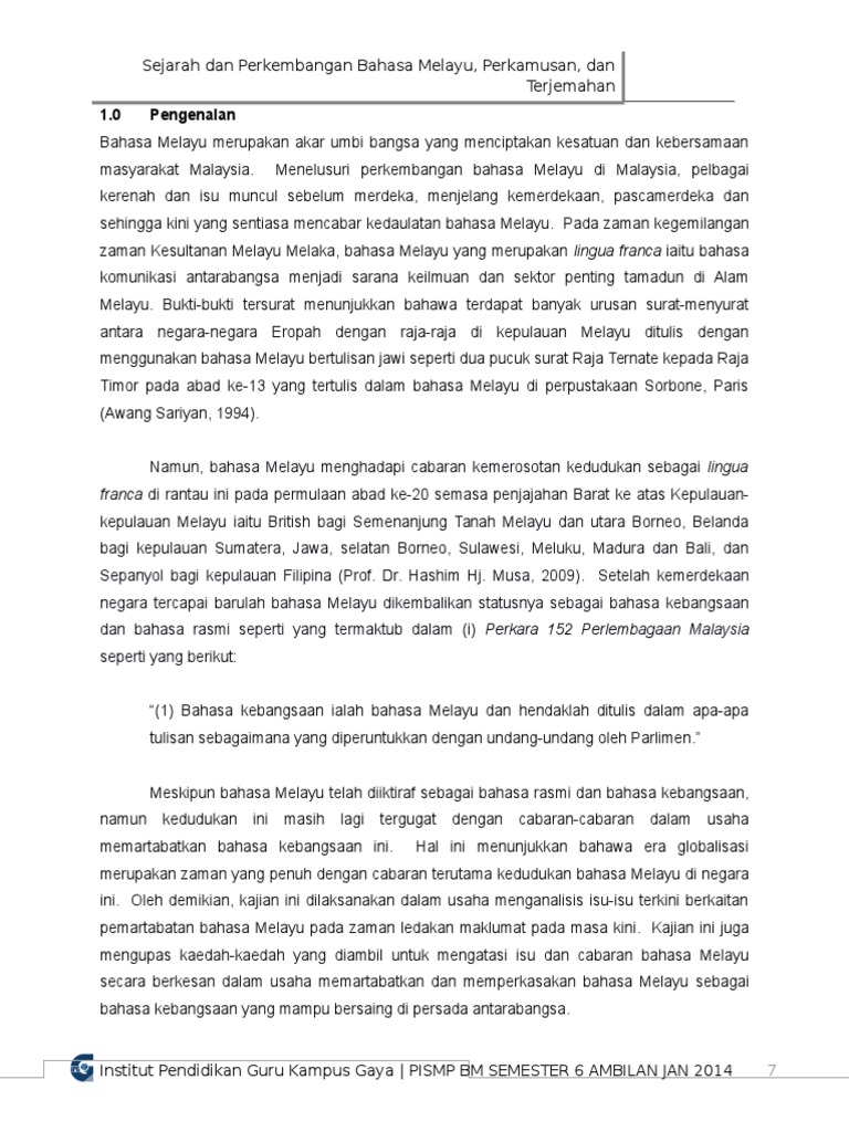 Isu Dan Cabaran Memartabatkan BM | PDF