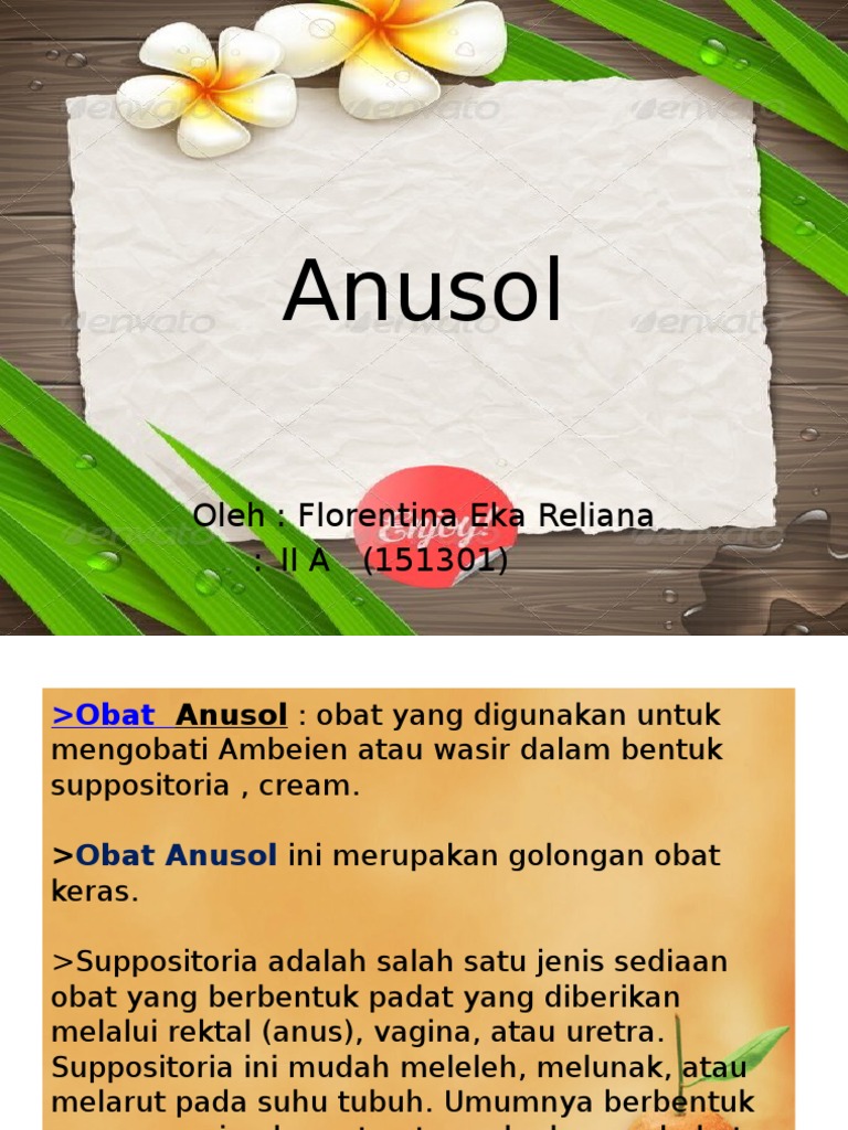 Mengobati Ambeien Secara Aman dan Efektif: Profil Obat Anusol | PDF