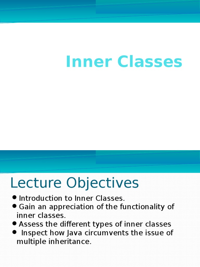Inner Classes Pdf Class Computer Programming Method Computer Programming