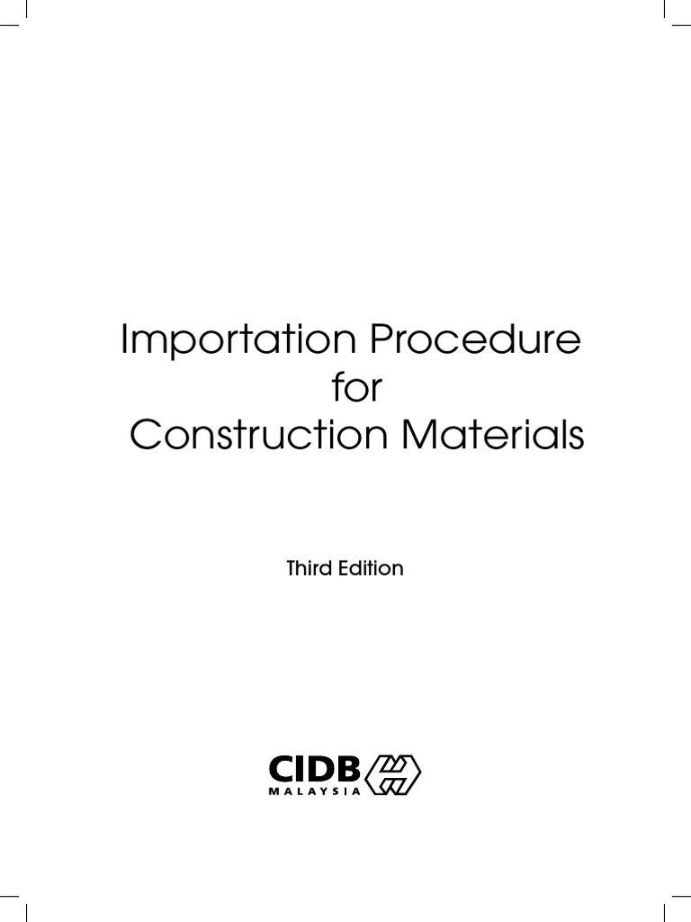 Construction Materials Import Guide | PDF | Verification And Validation ...