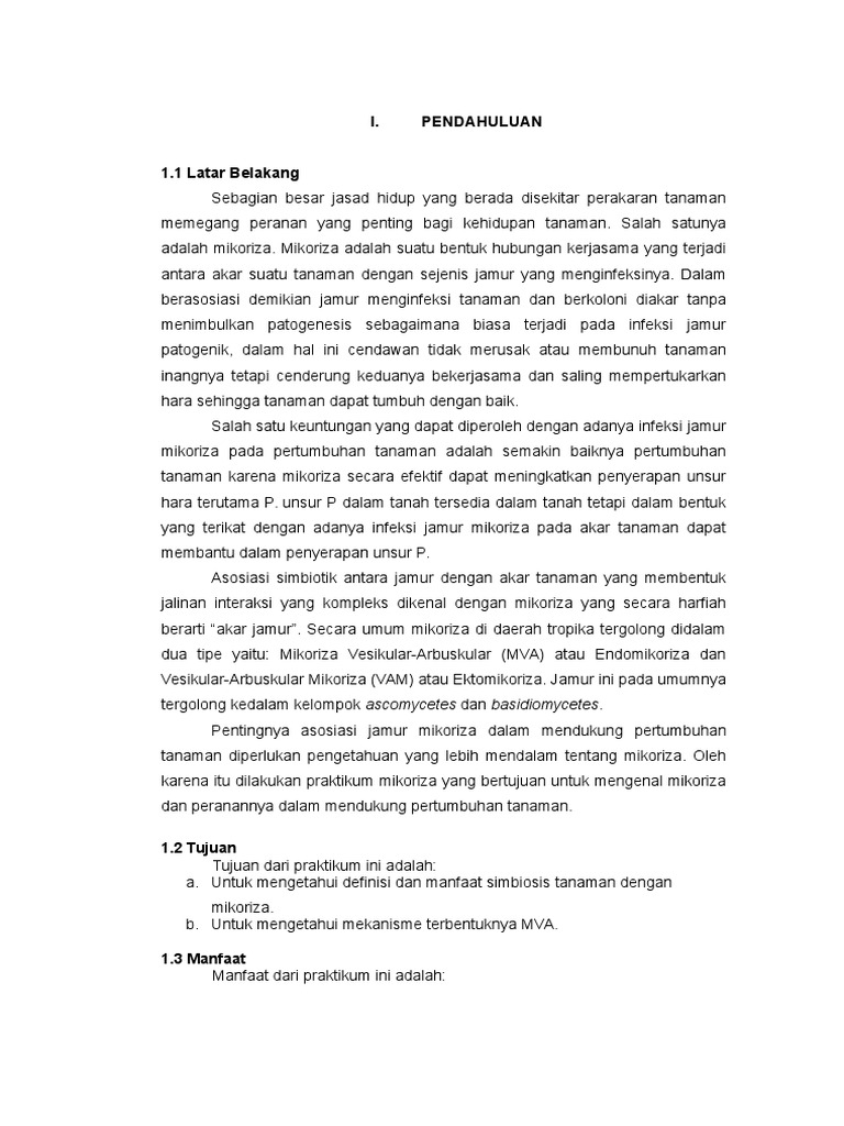 Mikoriza: Definisi dan Mekanisme Infeksi | PDF