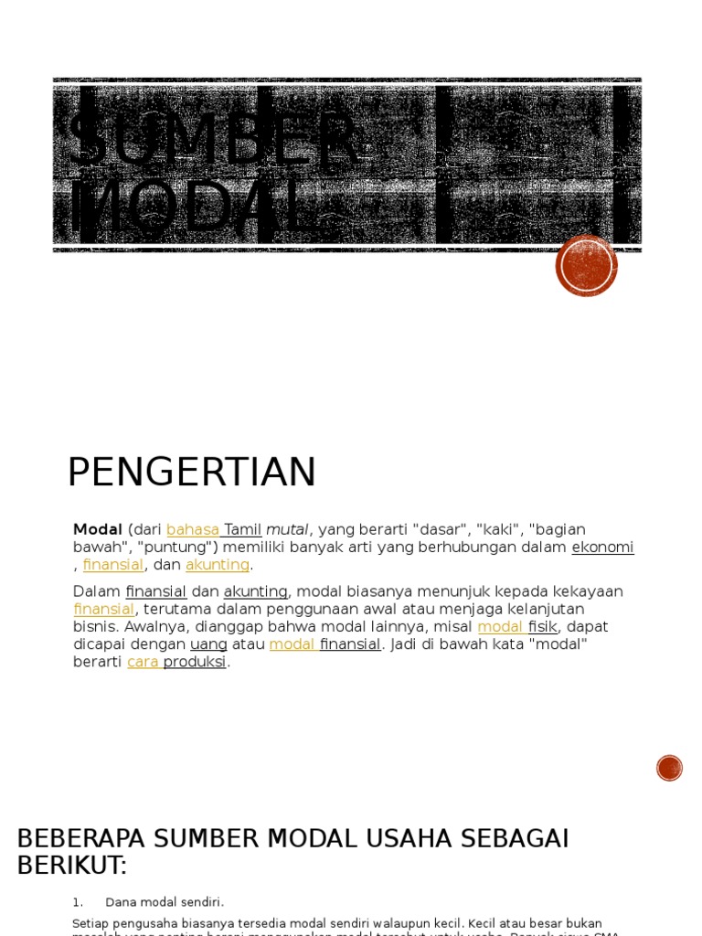 Sumber Modal | PDF