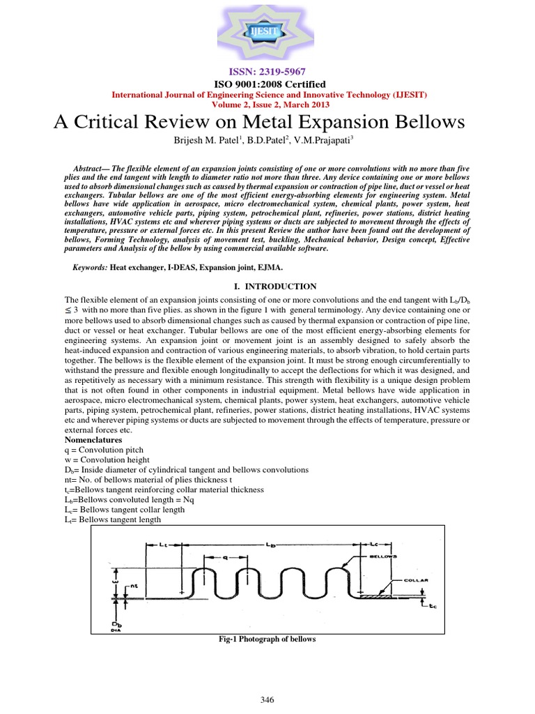 A Critical Review On Metal Expansion Bellows | PDF | Buckling | Finite ...