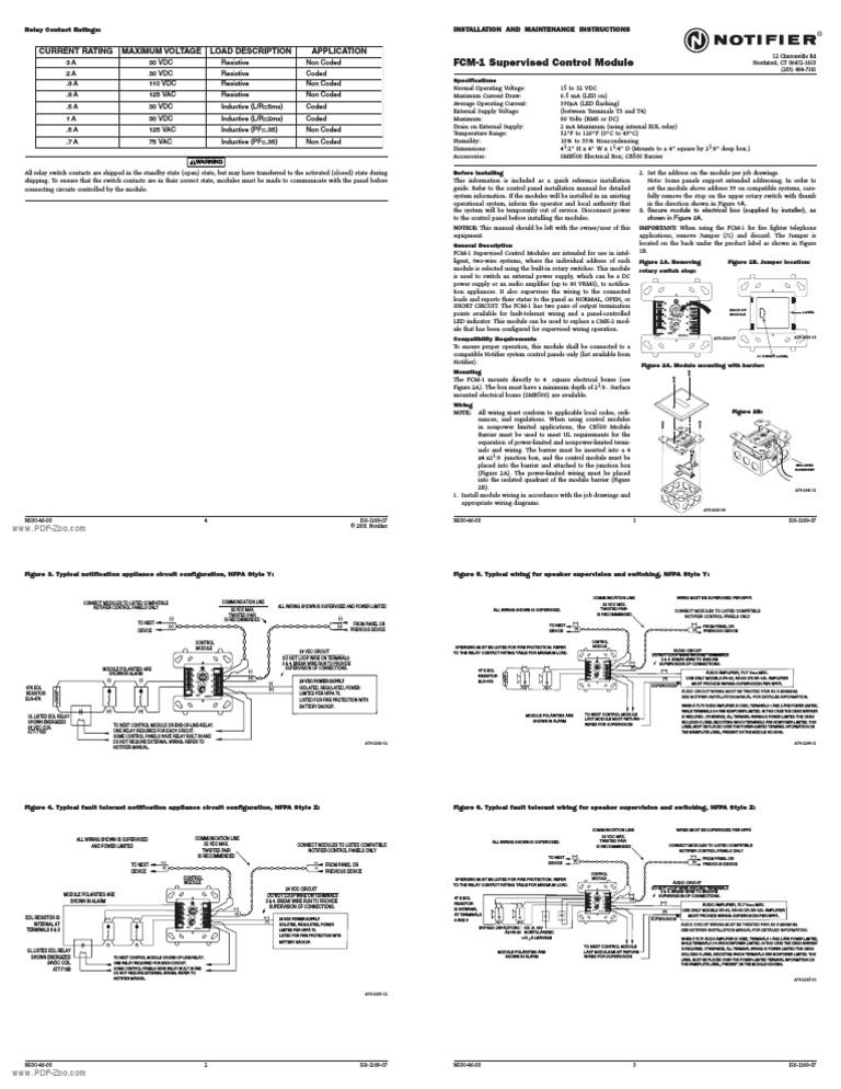 Notifier FCM 1 Supervised Control Module | Relay | Switch