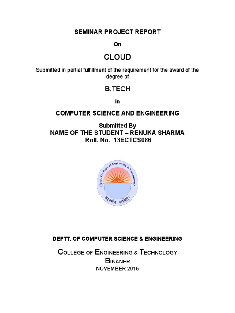 Seminar Project Report | PDF