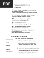 Acrostic Wastong Nutrisyon | PDF