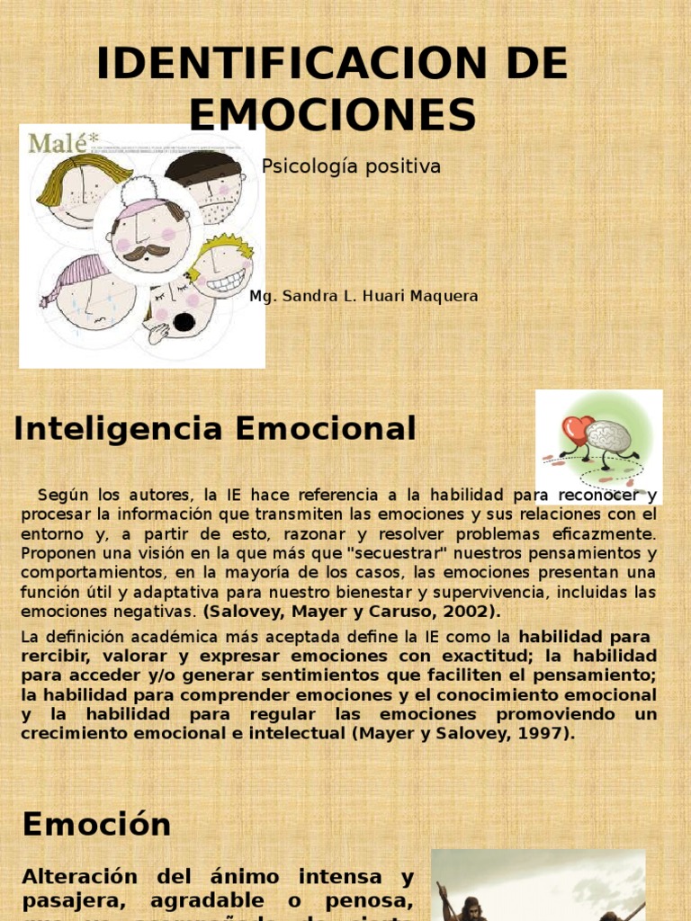 Identificación de Emociones en Psicología | PDF | Inteligencia ...