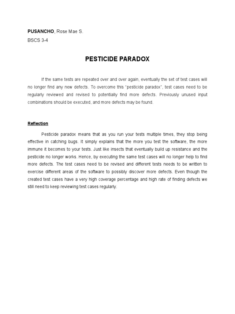 Pesticide Paradox: BSCS 3-4 | PDF
