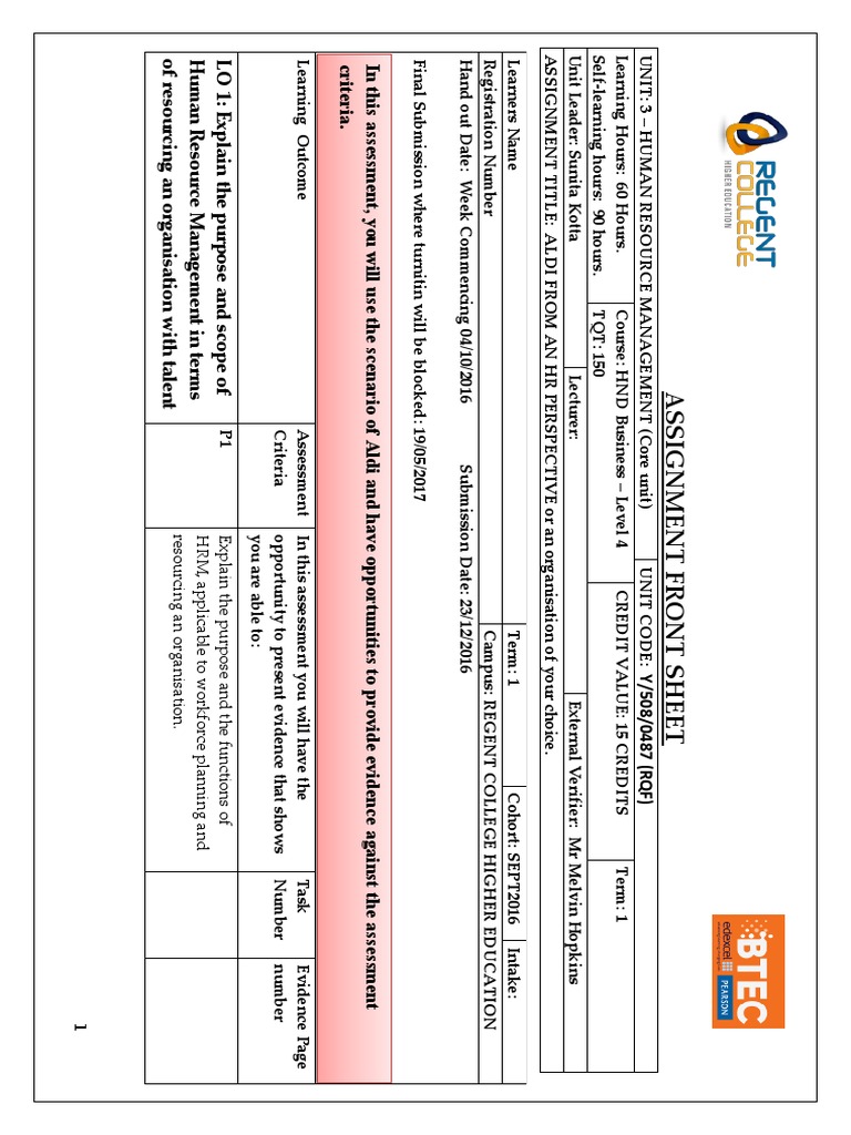 Aldi HR Management Analysis 2021 | PDF | Human Resources | Human ...