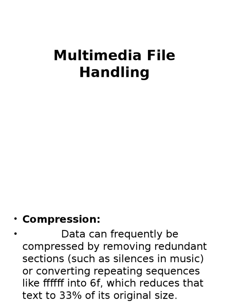 Multimedia File Compression Explained | PDF