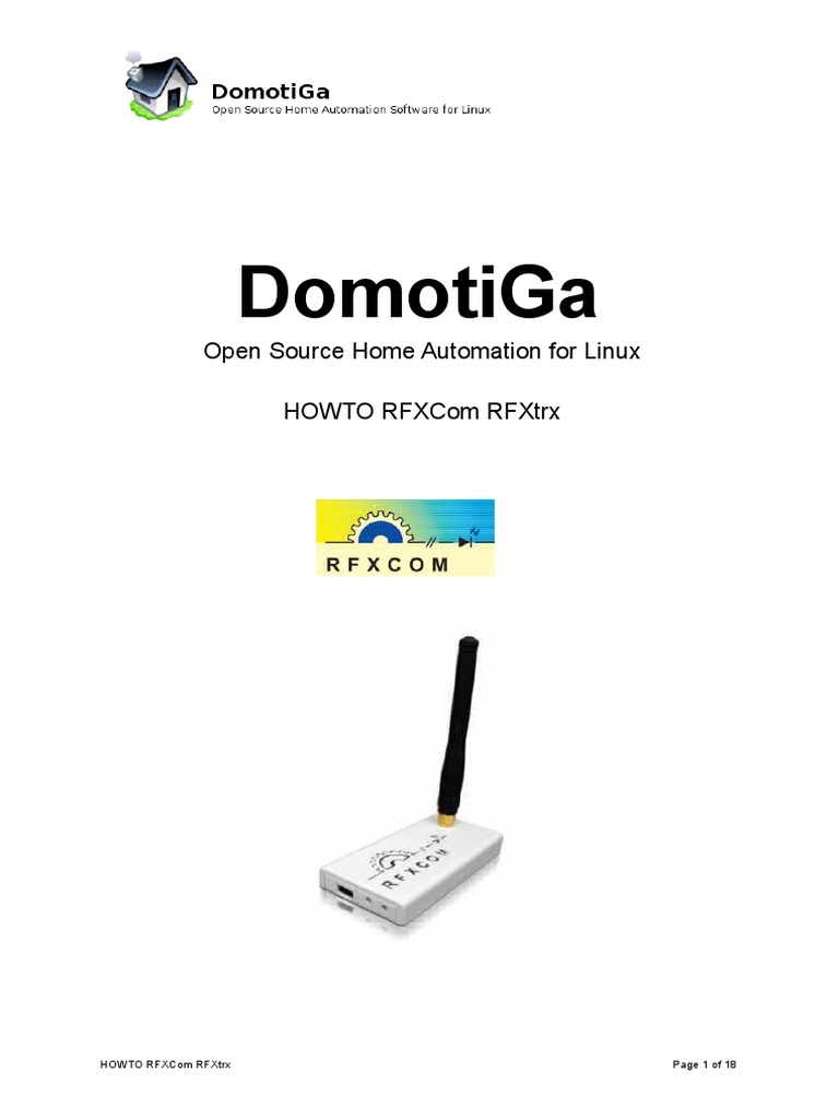 HOWTO RFXCom RFXTRX v1.01 | PDF | Usb | Port (Computer Networking)