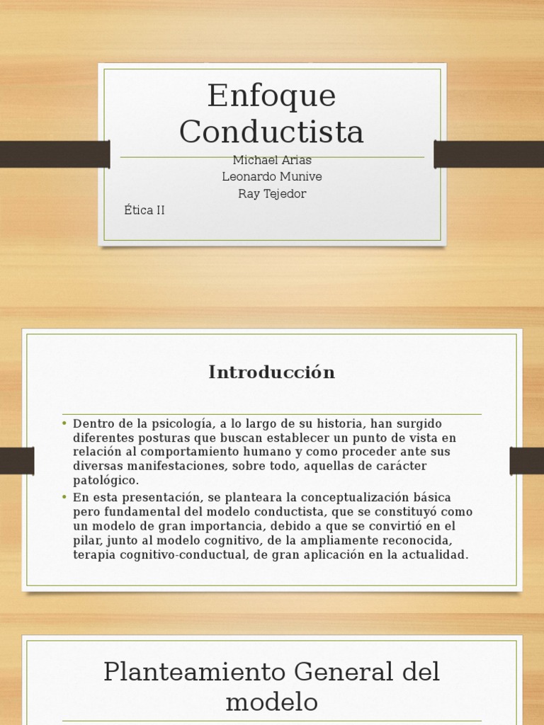 Enfoque Conductista en Psicología | PDF | Comportamiento | Aprendizaje
