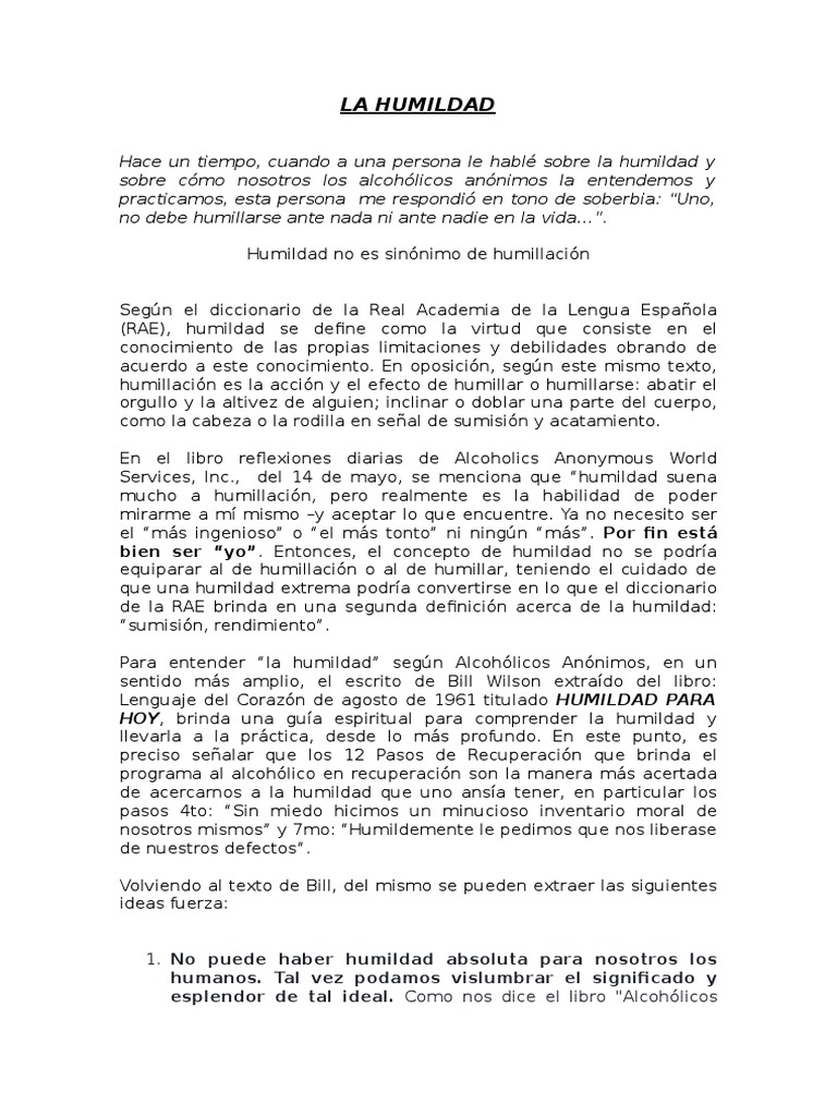 La Humildad | PDF | Conocimiento | Dios