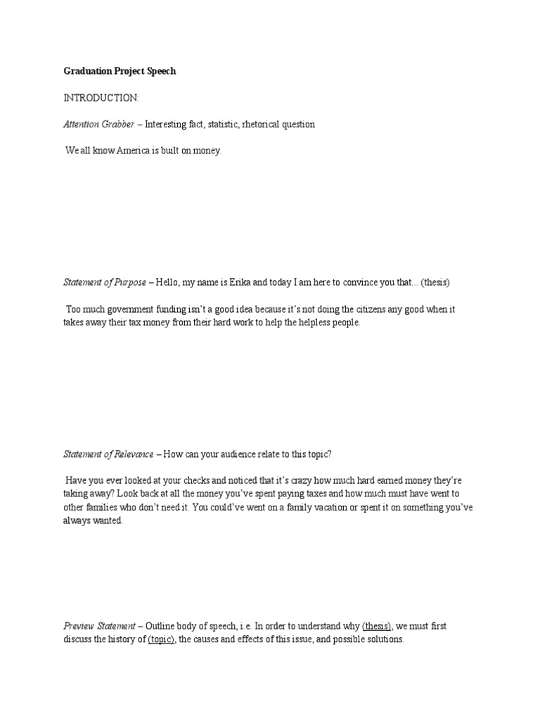 Graduation Project Speech | PDF | Welfare | Single Parent