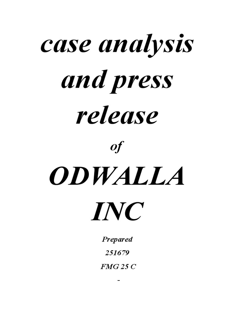 Odwalla E. Coli Outbreak Case Analysis | PDF | Juice | Diet & Nutrition