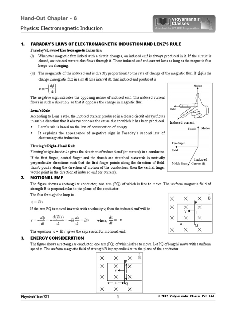 Electromagnetic Induction Concepts Explained | PDF