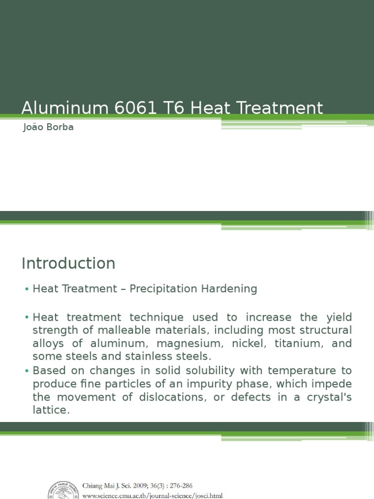 Heat Treating 6061 Aluminum T6 Guide | PDF | Technology & Engineering