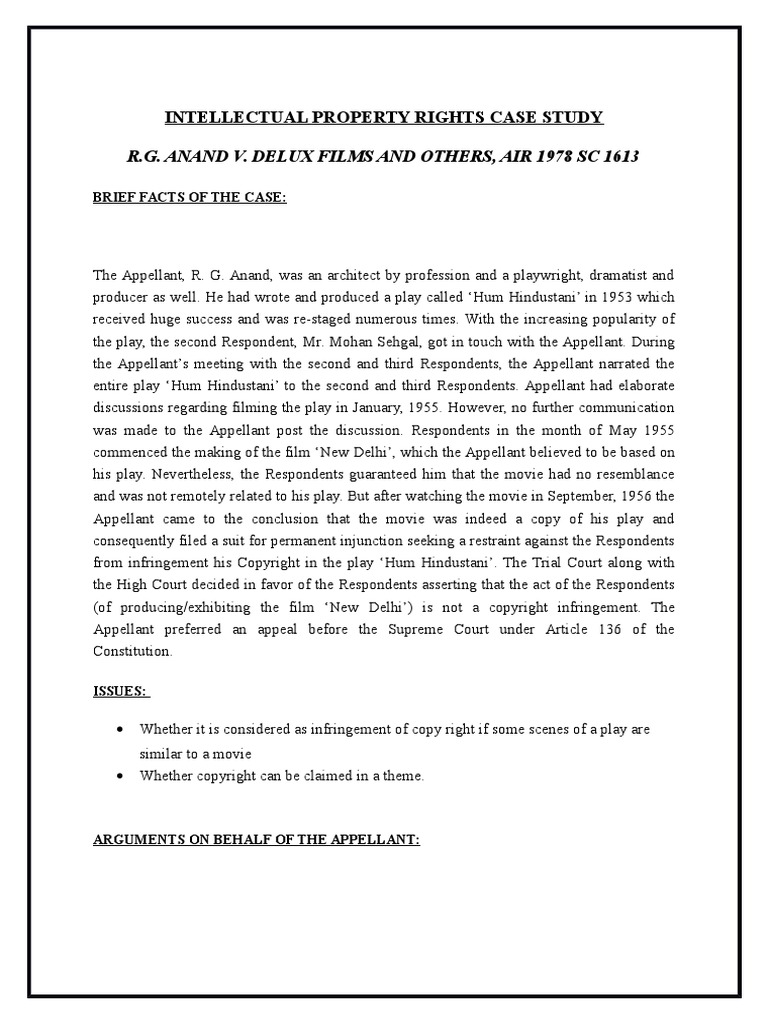 Jaishree IPR Case Study | PDF | Copyright Infringement | Copyright