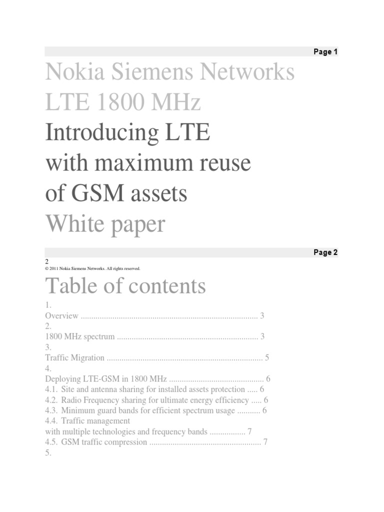 Nokia Siemens Networks Lte 1800 MHZ: Introducing Lte With Maximum Reuse ...