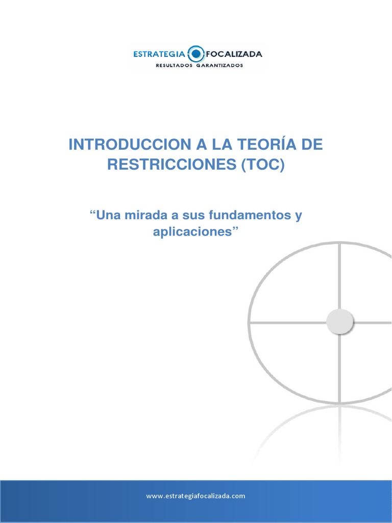 Introduccion Teoria Restricciones PDF | PDF | Inventario | Teoría